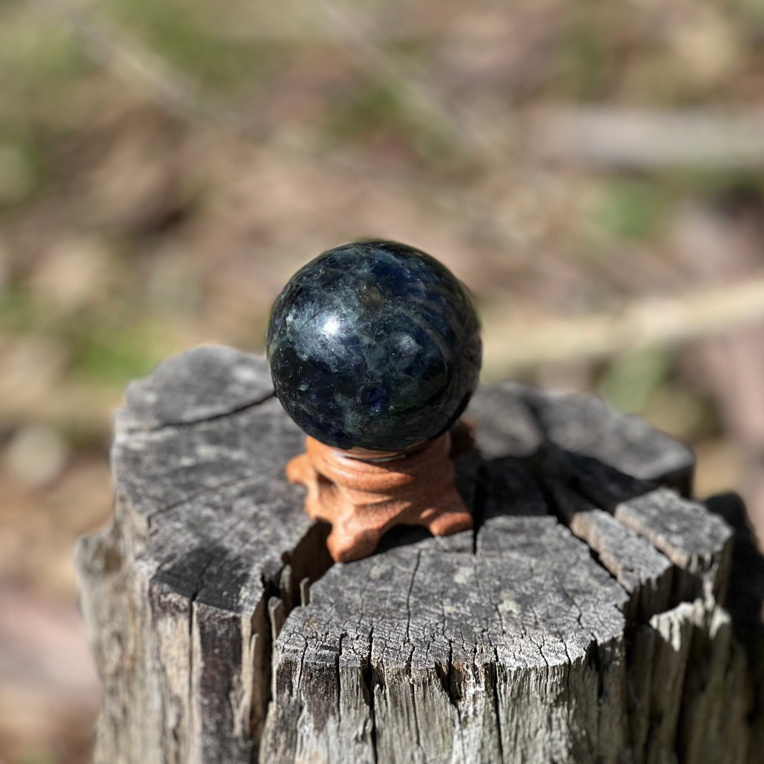 Iolite Water Sapphire Sphere – ASHEMKI